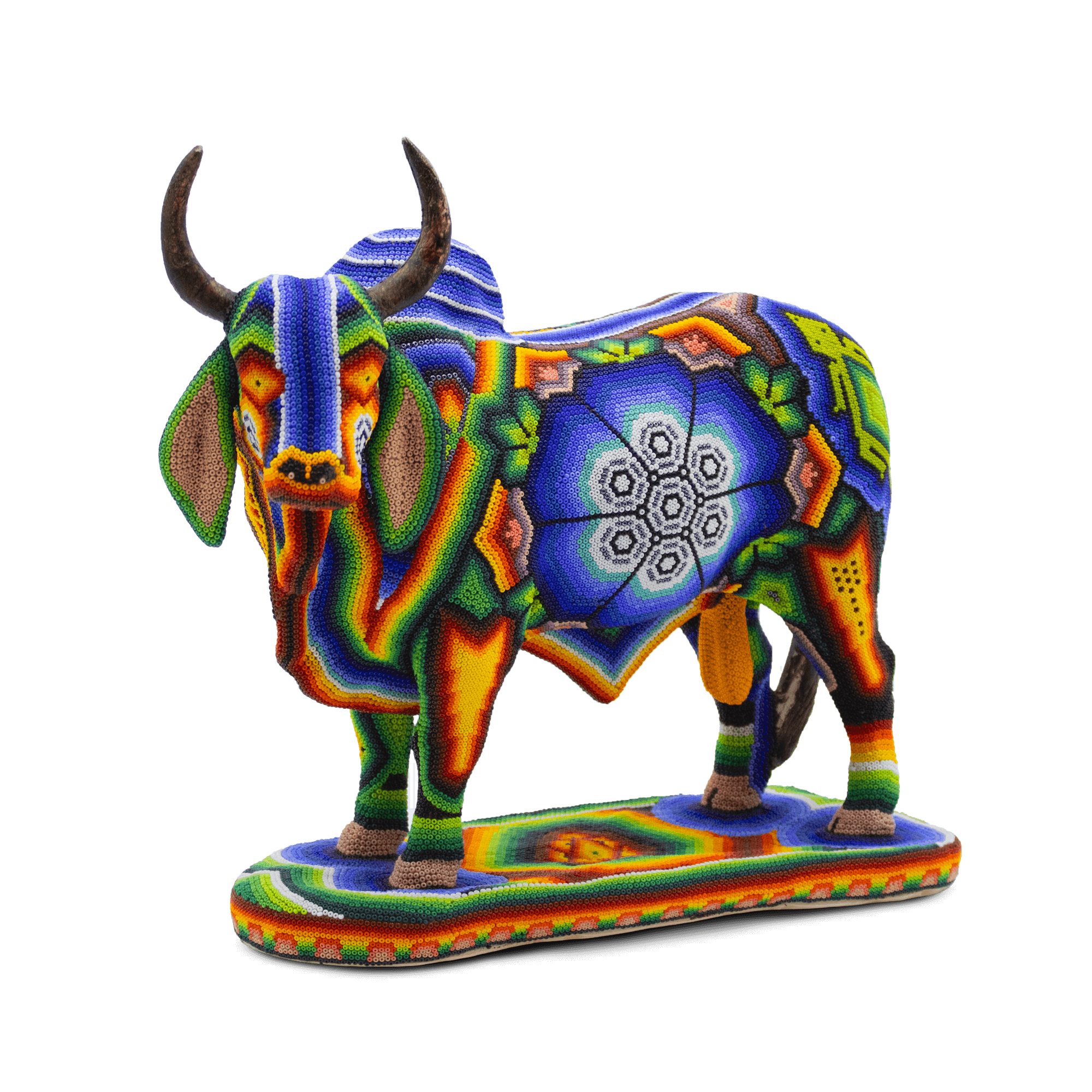 Piece Toro cebú - Arte Huichol | Tierra Huichol